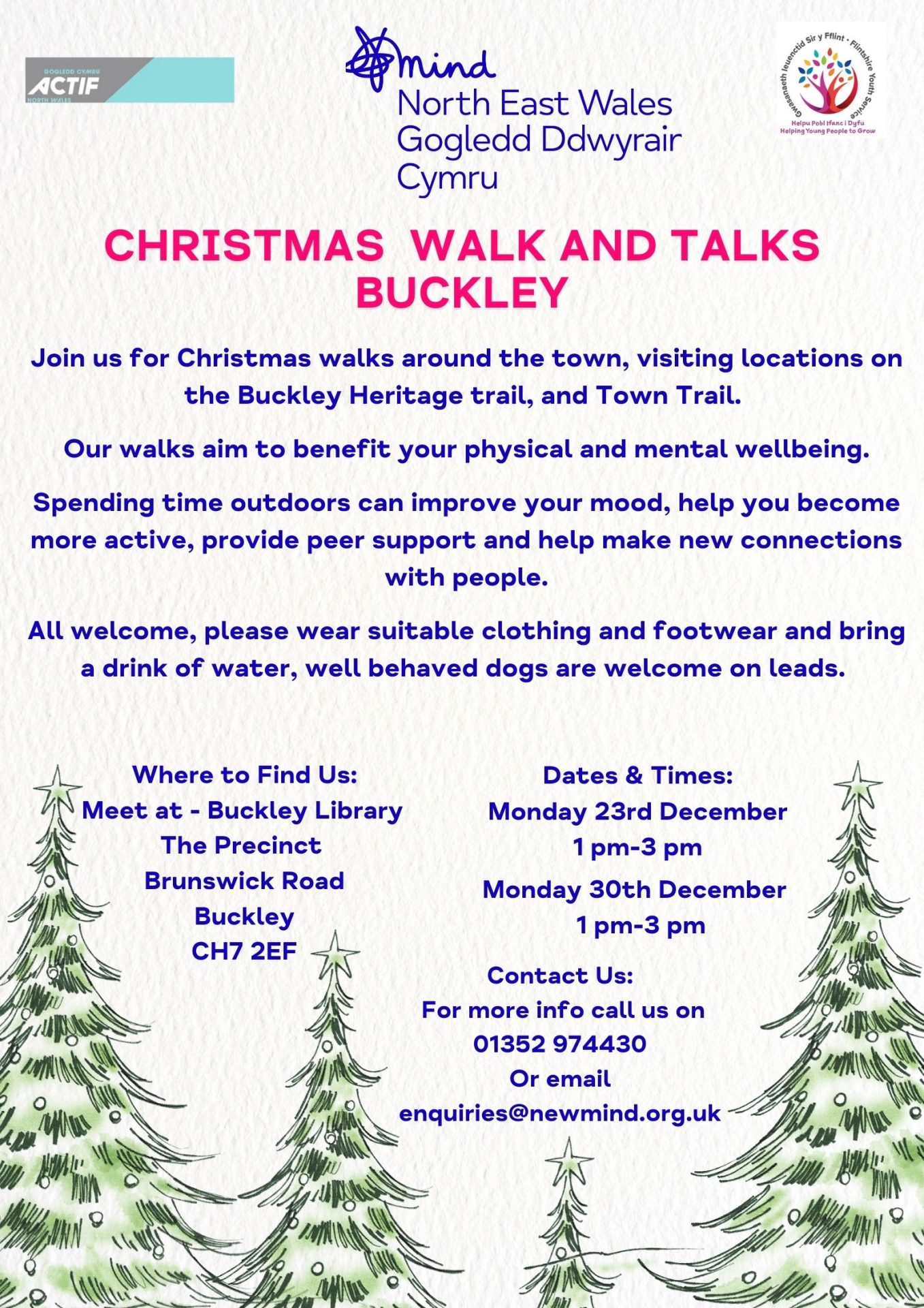 Christmas Walk and Talks, Buckley | North East Wales Mind