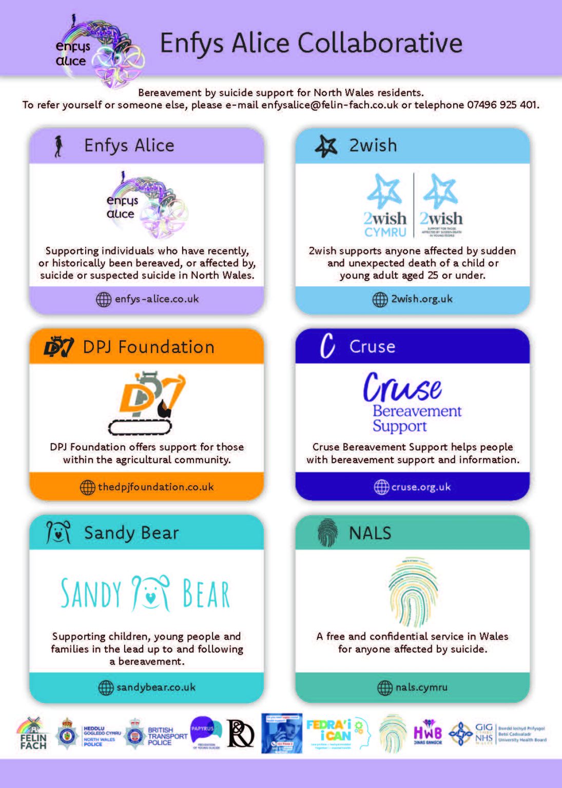 Enfys Alice suicide support for North Wales | North East Wales Mind